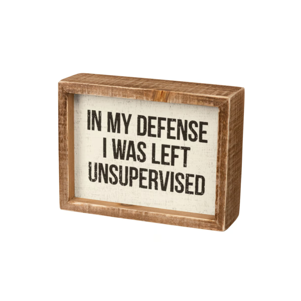 "Unsupervised" Framed Sign – dolly mama boutique